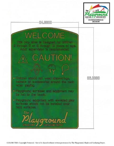 Playground Signs & Playground Safety Stickers - Playground Shade and ...